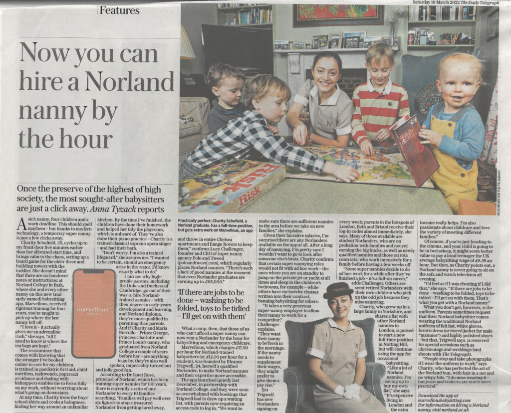 Lucy Challenger Speaks to The Telegraph